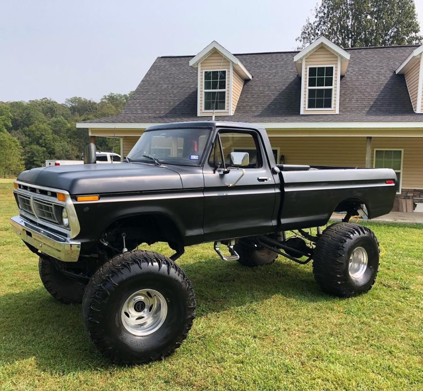 The 1977 Ford F350 Cummins Swapped with 16" Lift and 44" Tires ...